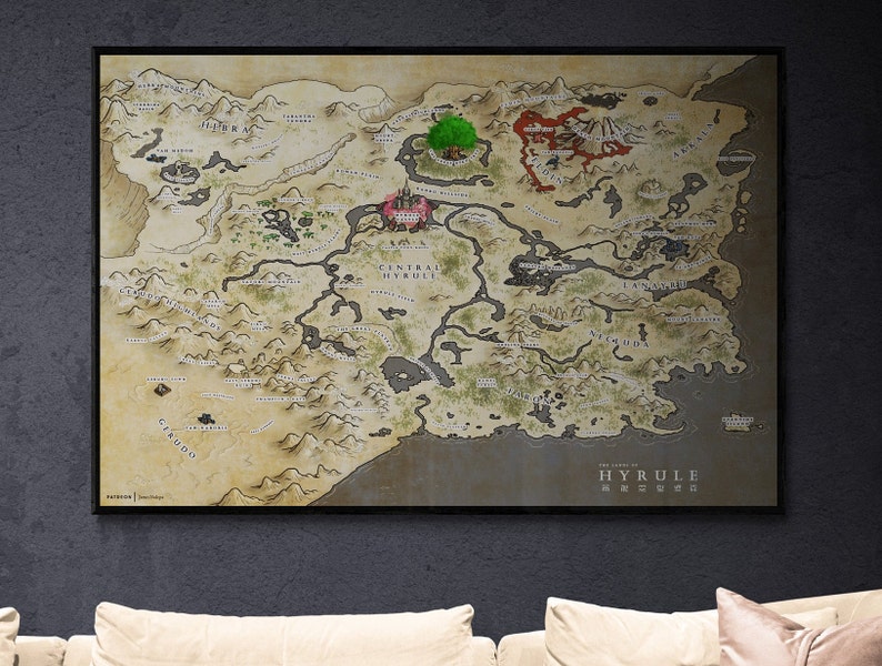 Breath of the Wild Hyrule Map Poster - Etsy