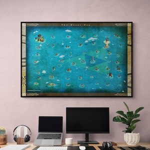 The Legend of Zelda: the Wind Waker World Map Poster - Etsy