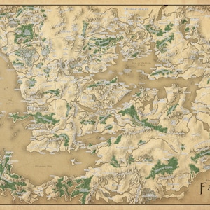 Faerun Map From Forgotten Realms Digital Download - Etsy