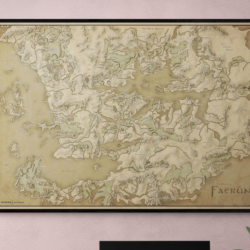 Forgotten Realms Wall Map - Etsy