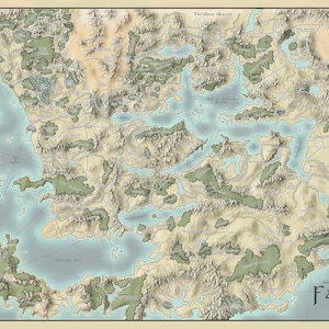 Faerun Map From Forgotten Realms Poster - Etsy