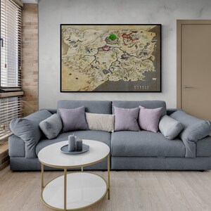Breath of the Wild Hyrule Map Poster - Etsy