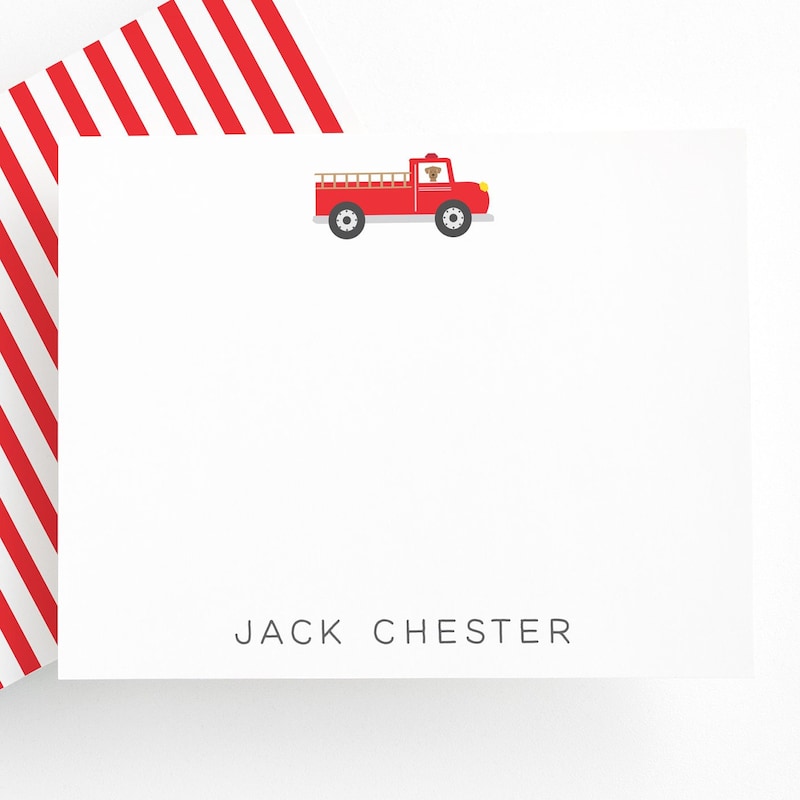 Fire Truck Thank You - Etsy