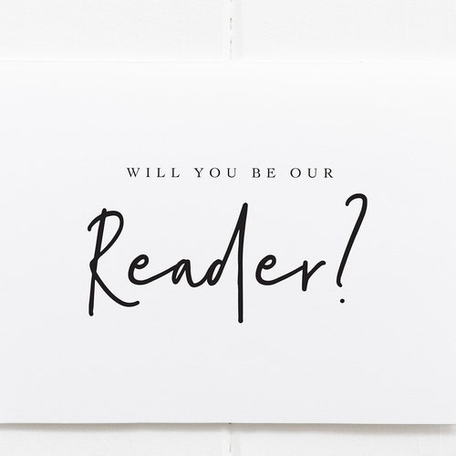 Will You Read at Our Wedding Card. Will You Be Our Reader. - Etsy