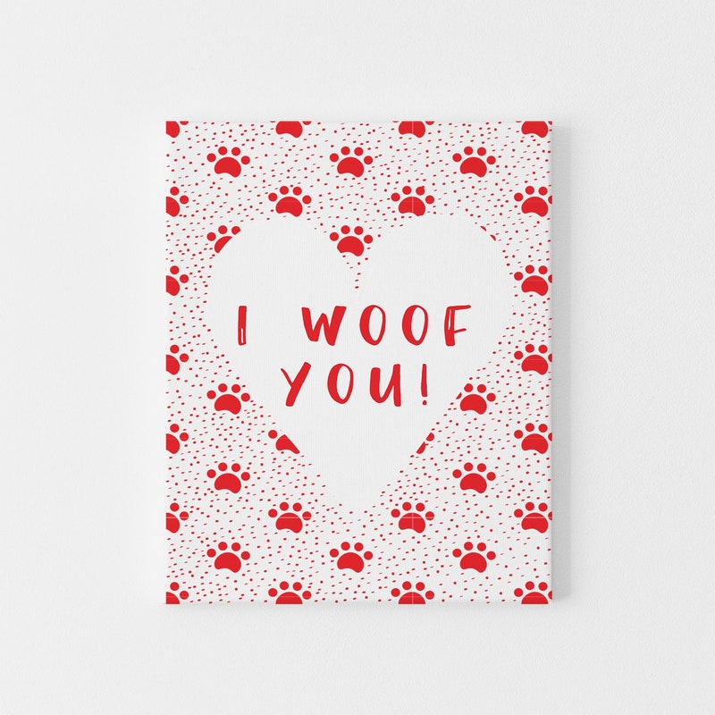 Dog Valentine Card - Etsy