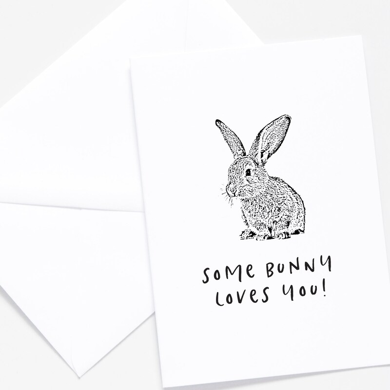 Some Bunny Loves You Card - Etsy