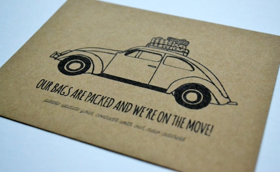 POSTCARD SET Address Update Cards Personalized Moving - Etsy