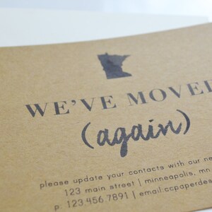 PERSONALIZED POSTCARD SET: We've Moved Again Postcards, Moving ...