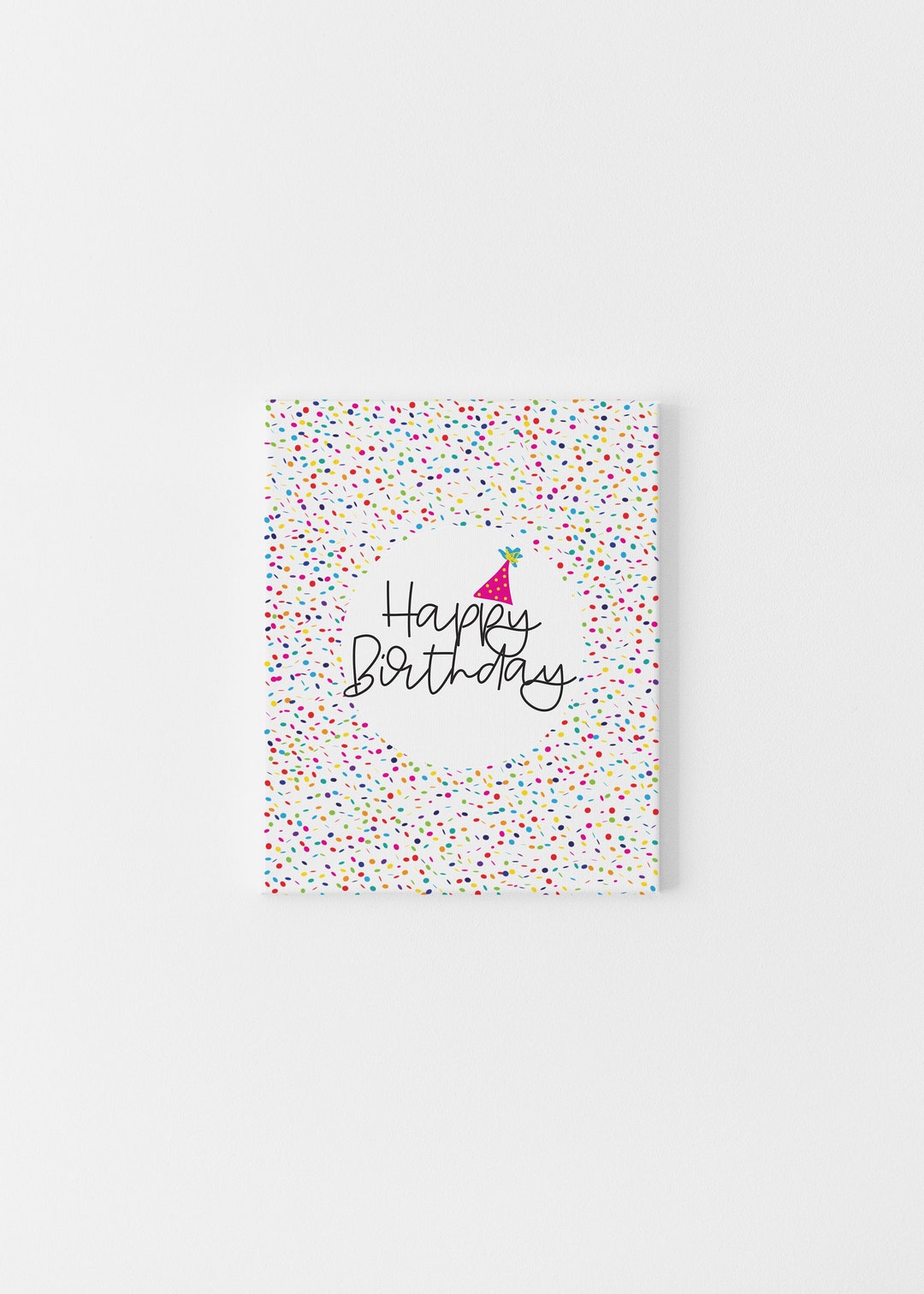 Colorful Confetti Birthday Card, Rainbow Birthday, Kids Rainbow ...