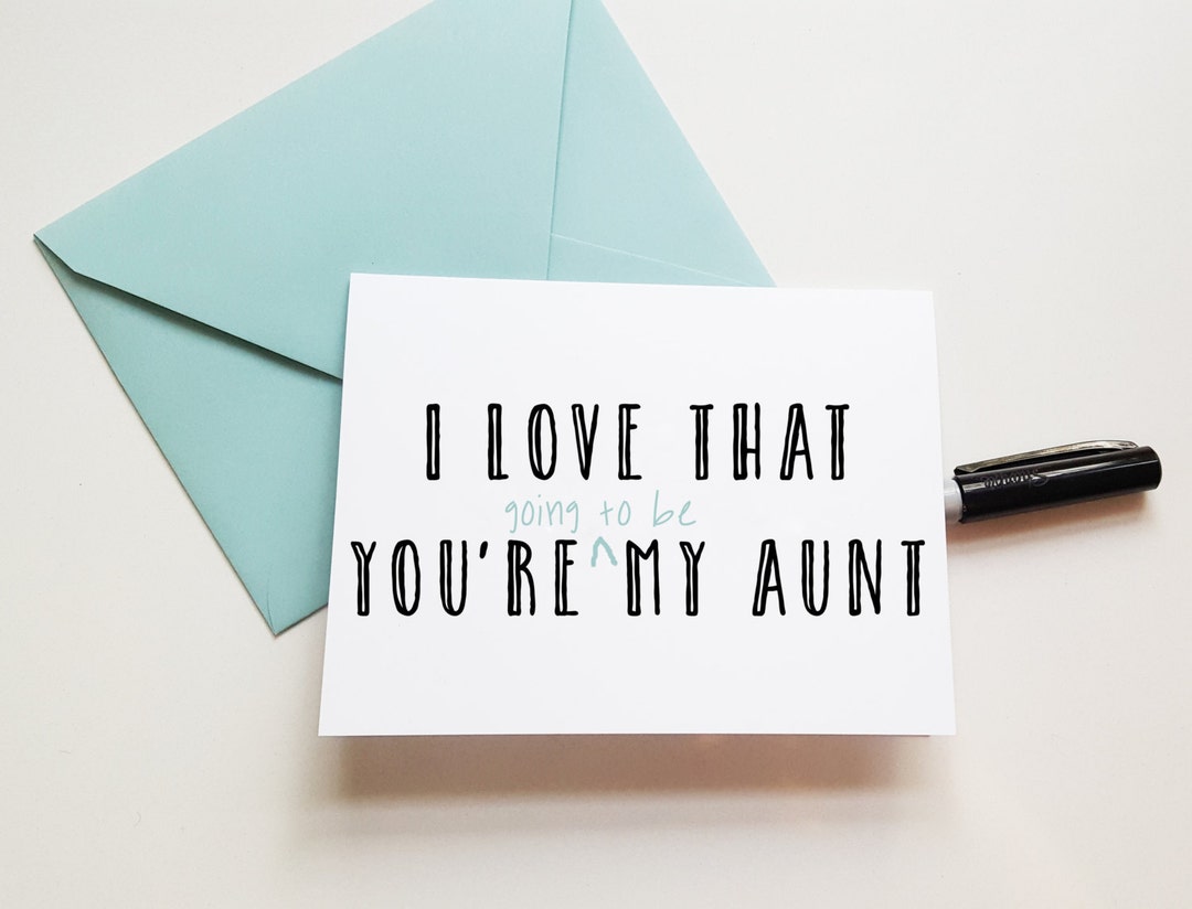 Card From Niece or Nephew to Future Aunt | Card for Future Aunt ...