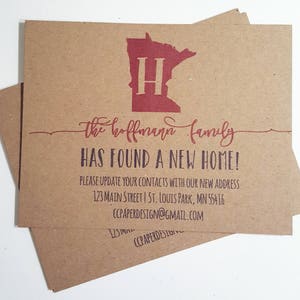 POSTCARD SET of 24 Change of Address Postcards, Moving Announcement ...