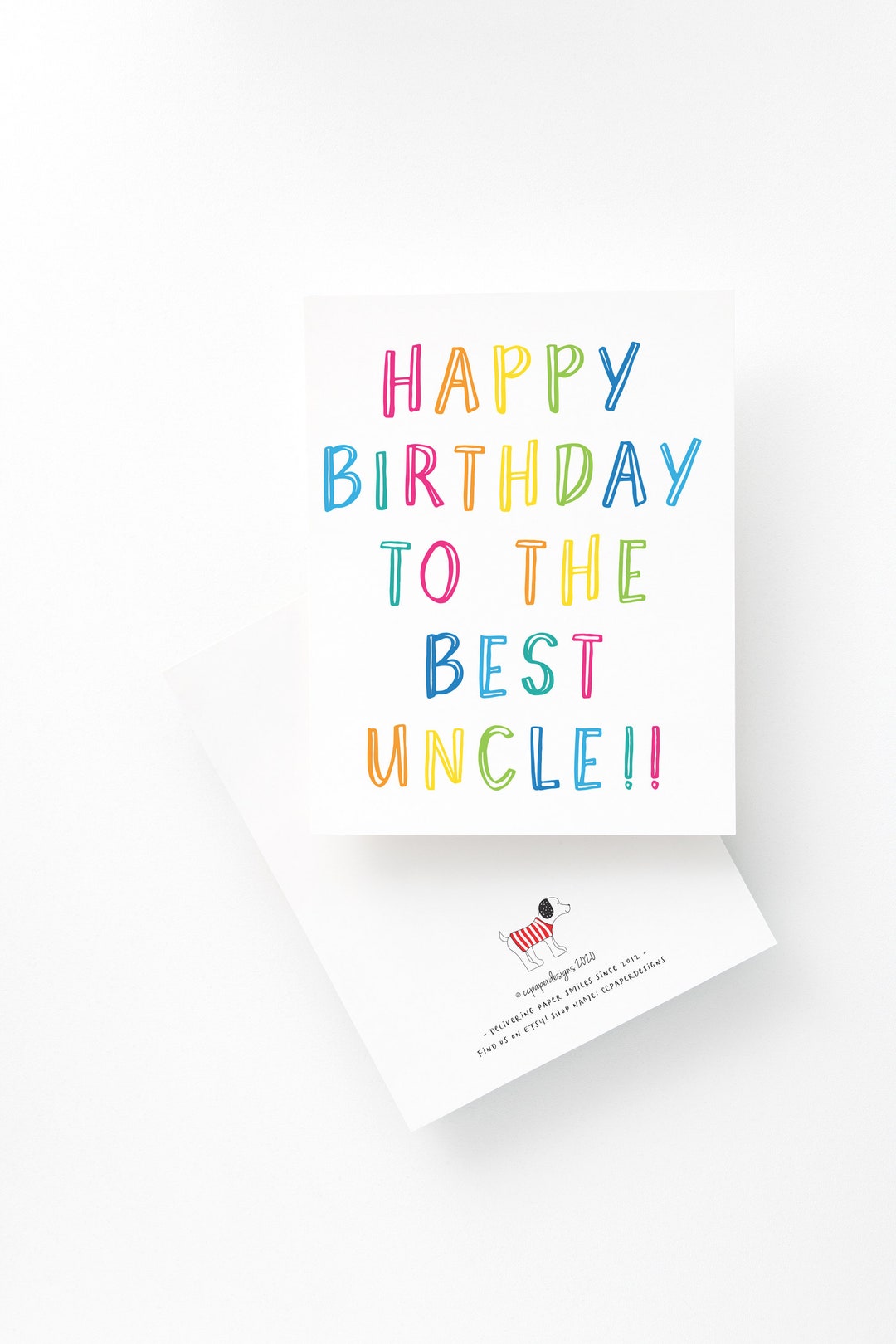 Birthday Card for Uncle, Happy Birthday Uncle Card, Colorful Birthday ...