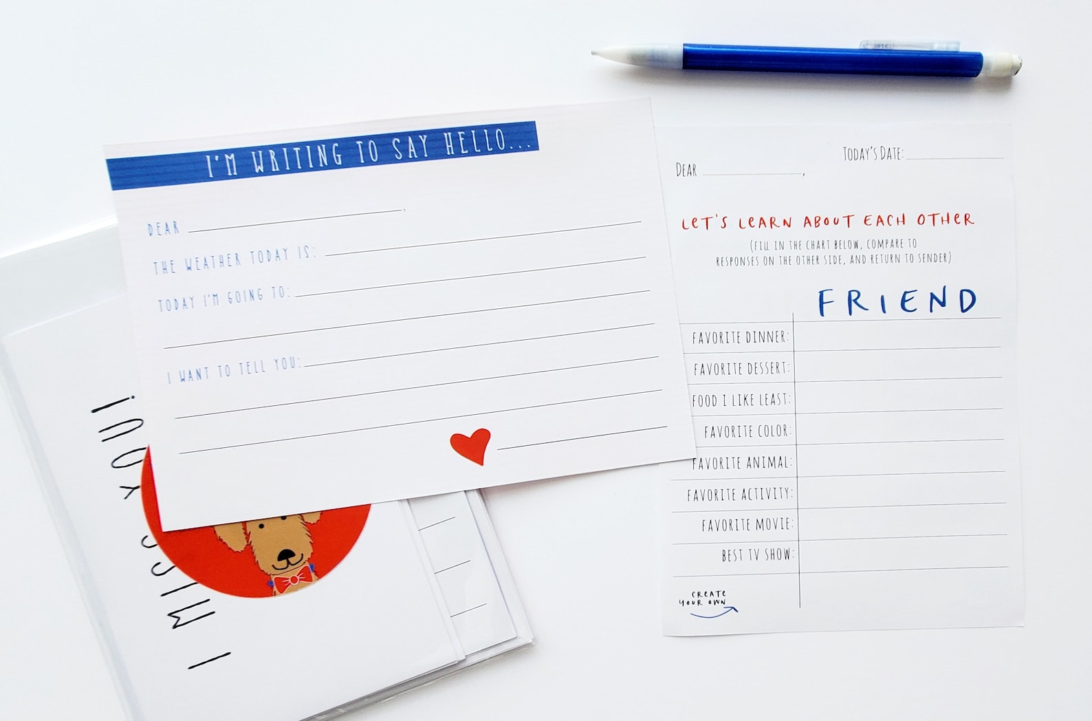 Snail Mail Penpal Kit for Kids, Christmas Gifts for Kids, Pen Pal Kit ...