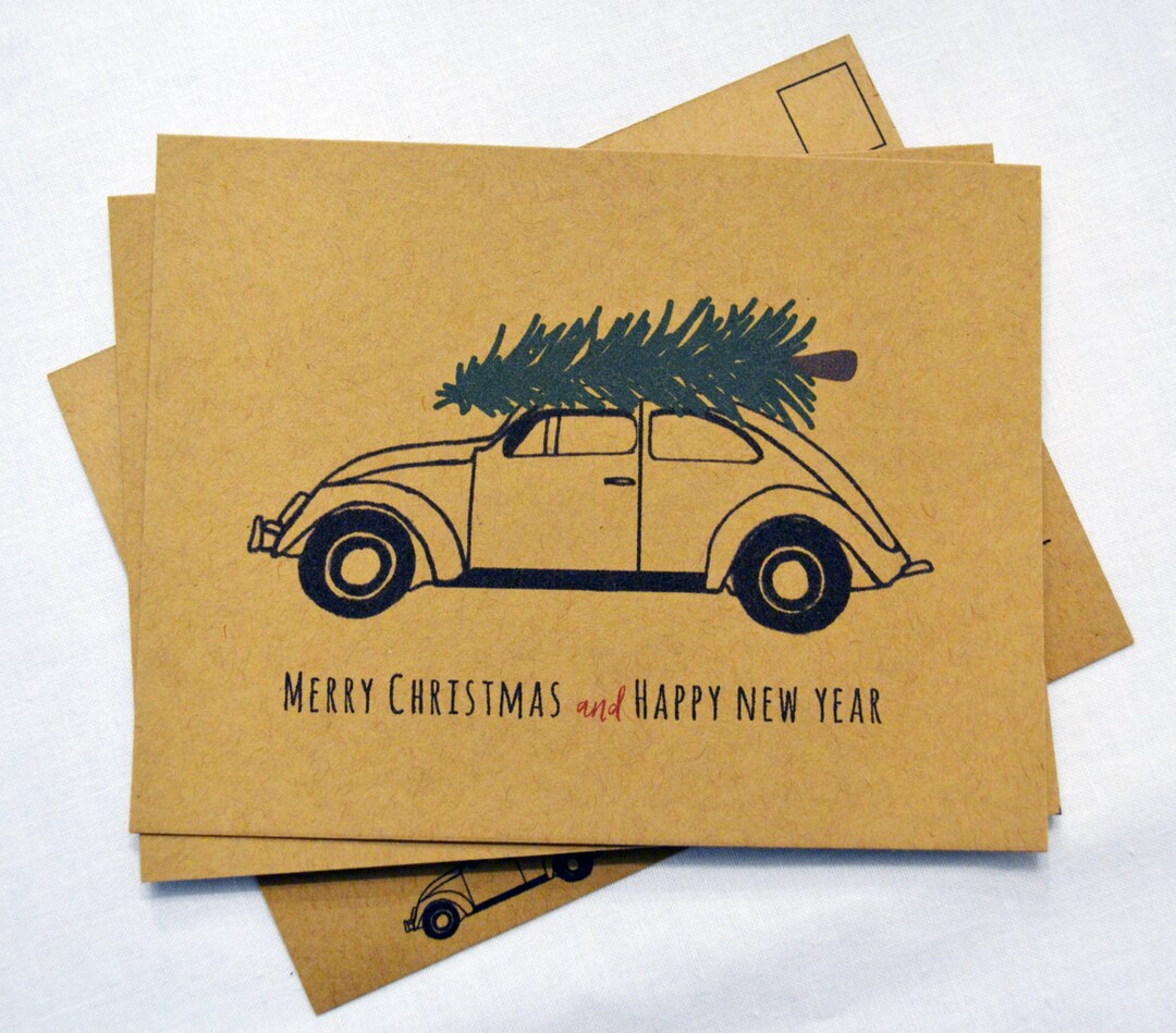 HOLIDAY POSTCARD SET of 20- Set of Merry Christmas and Happy New Year ...