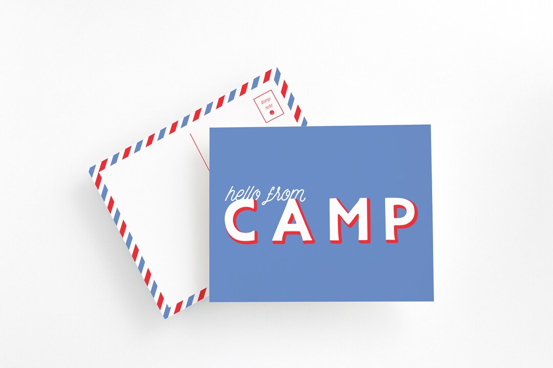 Kids Summer Camp Writing Set, Summer Postcard Set, Girls Camp Postcard ...