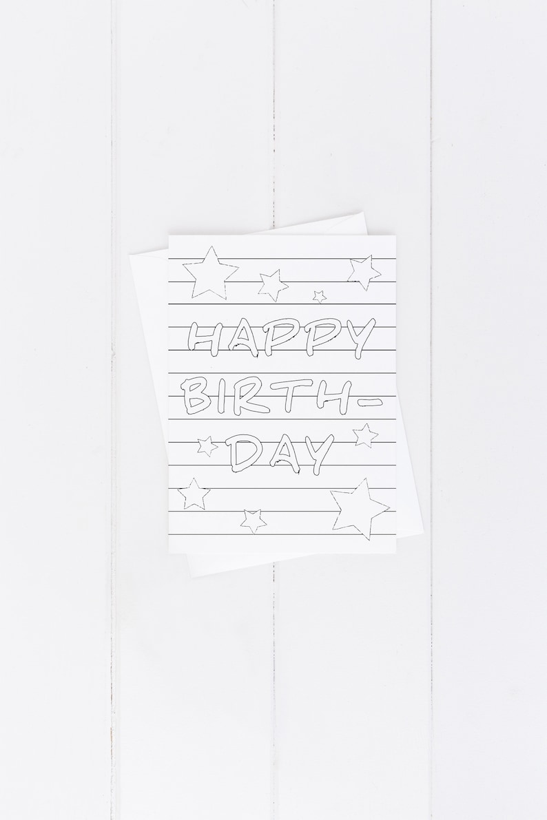 Coloring Greeting Card Set for Kids, Children's Coloring Activity ...