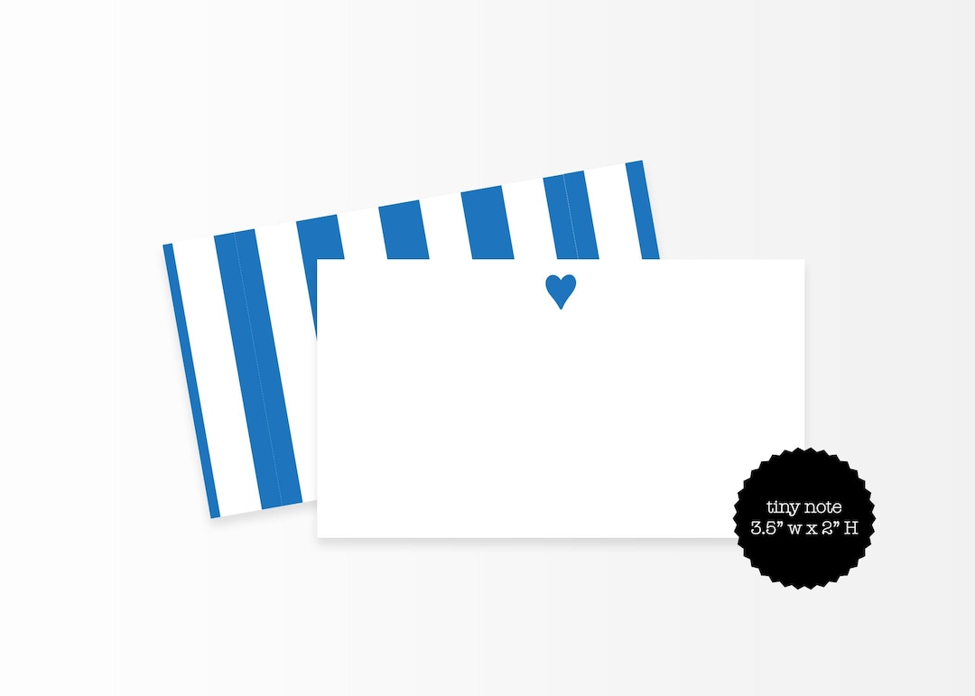 Blue Heart Mini Note Cards – Tiny Notes for Lunchboxes, Gifts & Love ...
