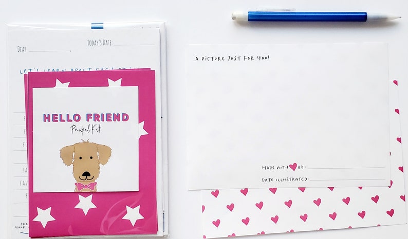 PEN PAL KIT for Kids Pen Pal Set Pen Pal Letters Snail - Etsy