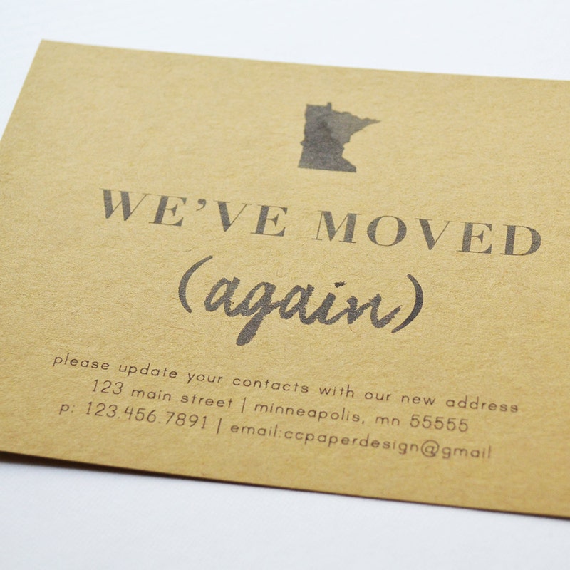 Personalized We've Moved Cards - Etsy