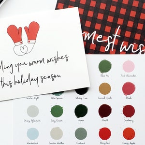 Colorful Holiday POSTCARD SET, Christmas Postcard, Holiday Cheer ...