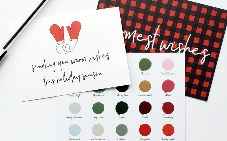 Colorful Holiday POSTCARD SET Christmas Postcard Holiday - Etsy