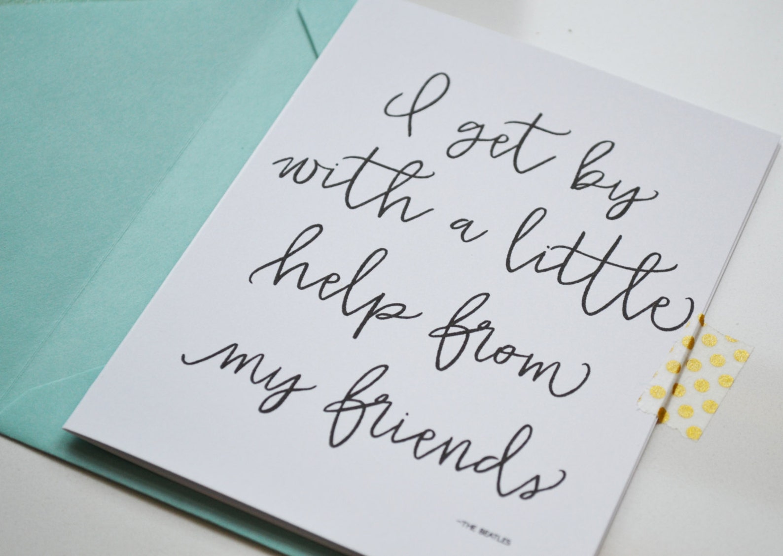 I Get by With a Little Help From My Friends Thank You Cards | Etsy