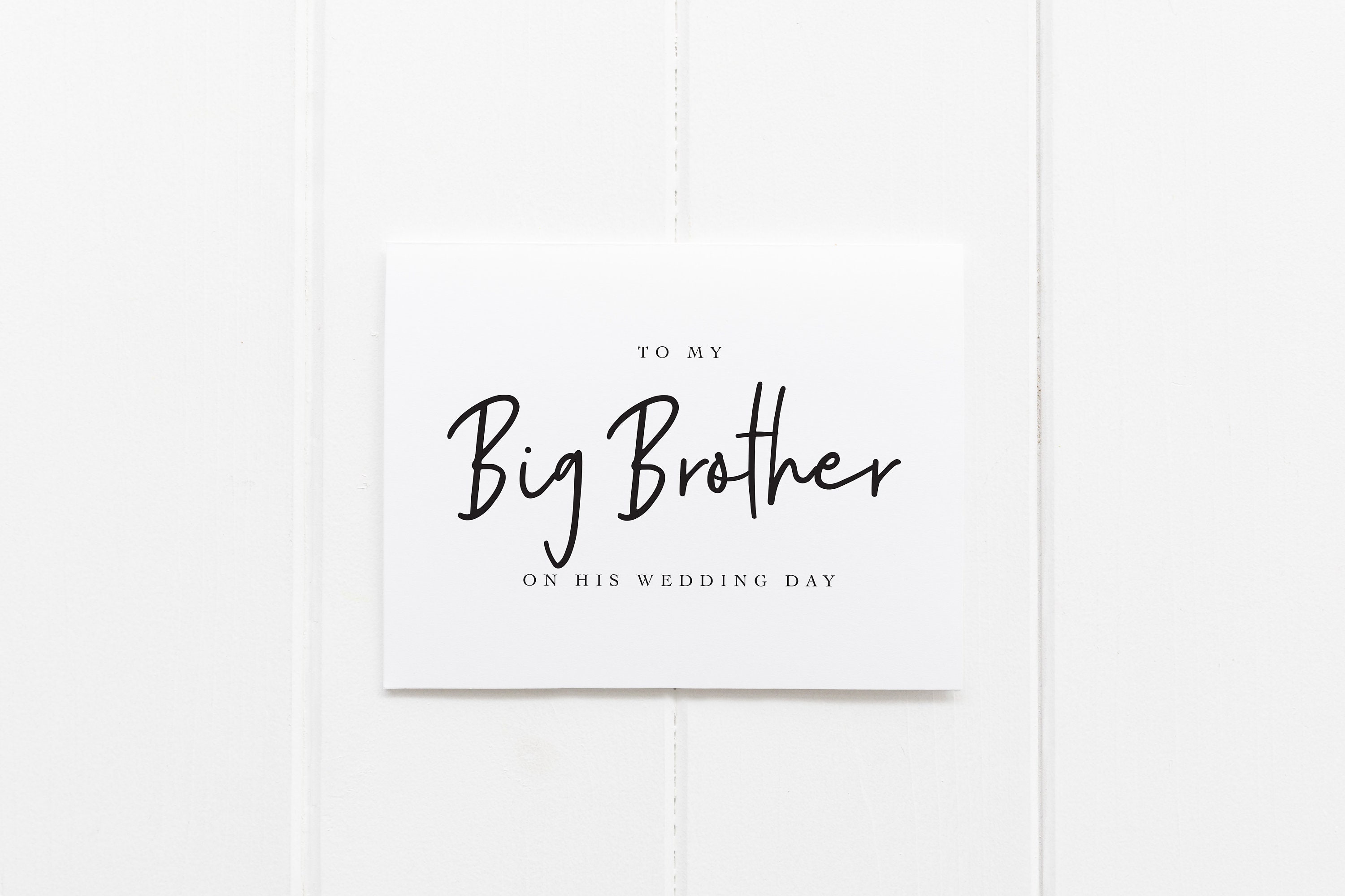 To My Brother On His Wedding Day Card Card From Sister To Brother On