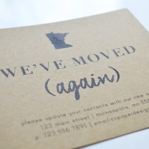 PERSONALIZED POSTCARD SET: We've Moved Again Postcards, Moving ...