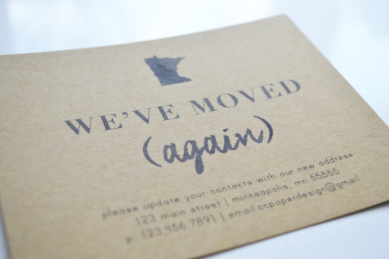 PERSONALIZED POSTCARD SET: We've Moved Again Postcards - Etsy