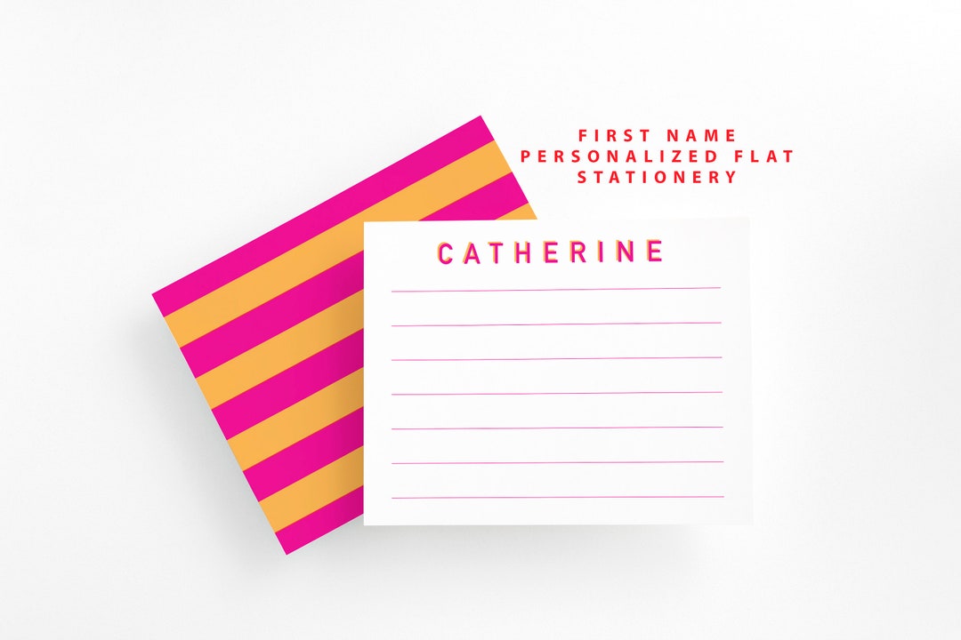 Personalized Lined Stationery Set, Custom Stationary, Personalized ...