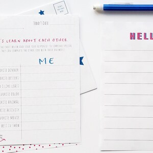 PEN PAL KIT for Kids, Pen Pal Set, Pen Pal Letters, Snail Mail, Letter ...