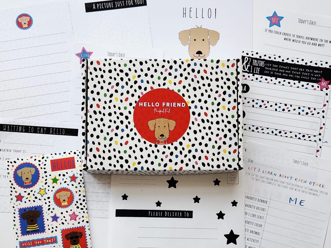 Letter Writing and Game Pen Pal Kit for Kids – Fun Snail Mail ...