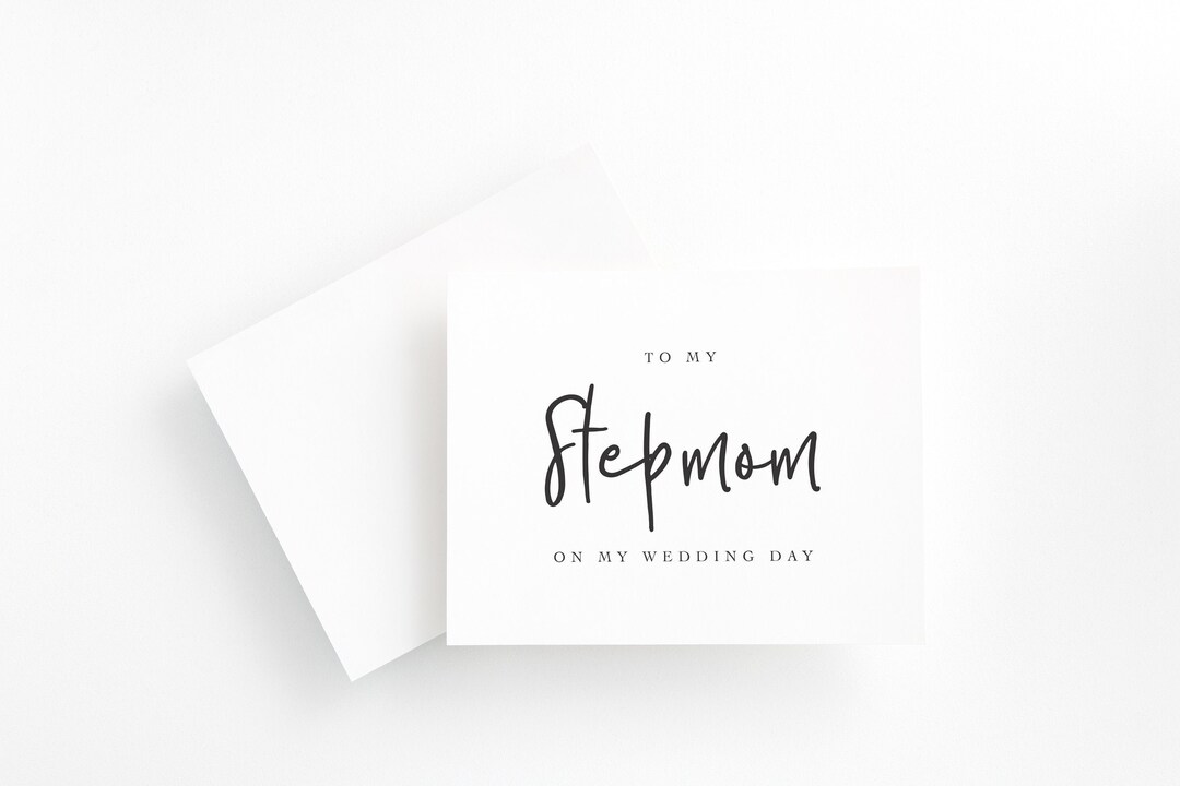 To My Stepmom On My Wedding Day Card Card For Stepmom Card From