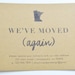PERSONALIZED POSTCARD SET: We've Moved Again Postcards - Etsy