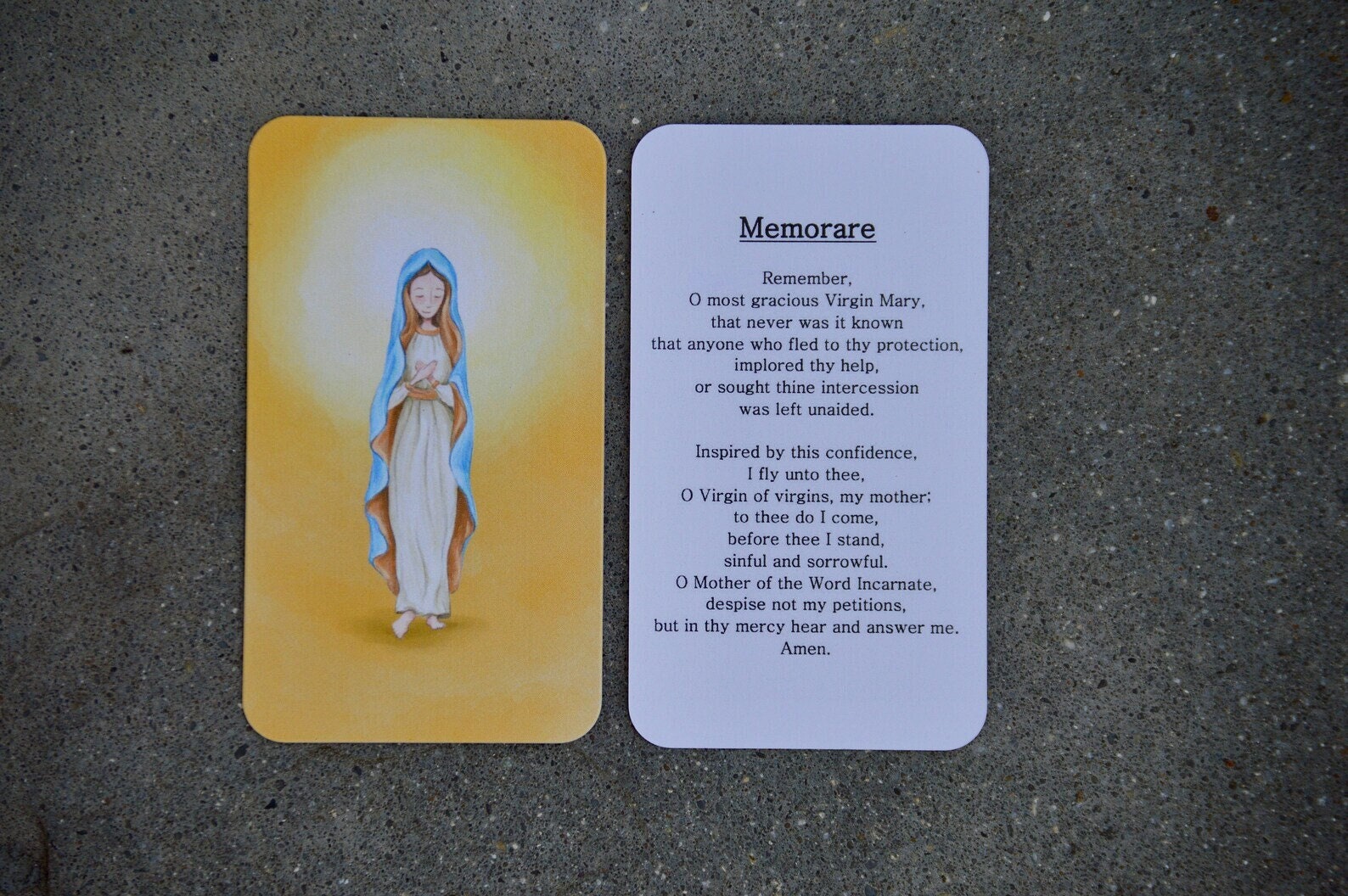 Our Blessed Mother Mary Memorare Prayer Card pack of 3, 6, or 12 - Etsy