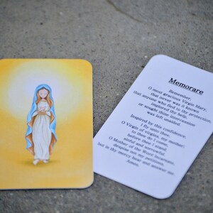 Our Blessed Mother Mary Memorare Prayer Card pack of 3 6 or - Etsy