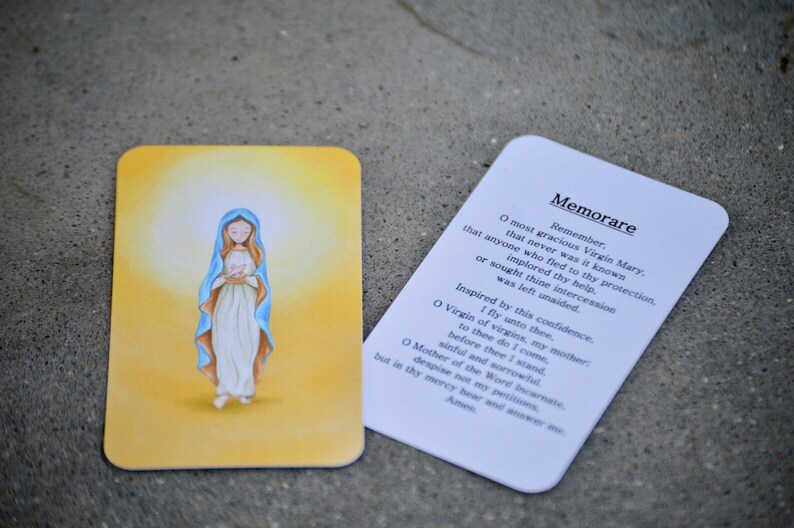 Our Blessed Mother Mary Memorare Prayer Card pack of 3, 6, or 12 - Etsy