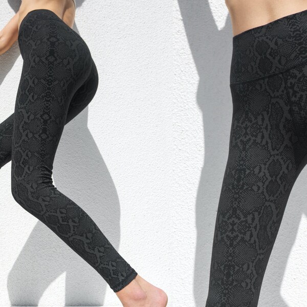 Snake Print Leggings - Etsy