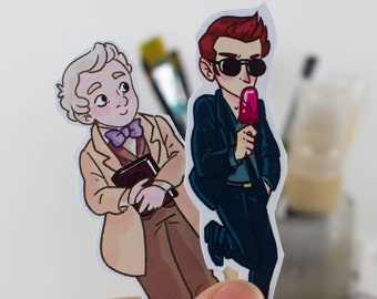 Aziraphale and Crowley Sticker - Etsy