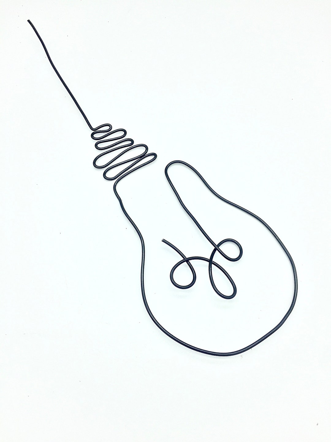 Wire Light Bulb, Wire Art, Black Coated Aluminium, Lightbulb Moment ...
