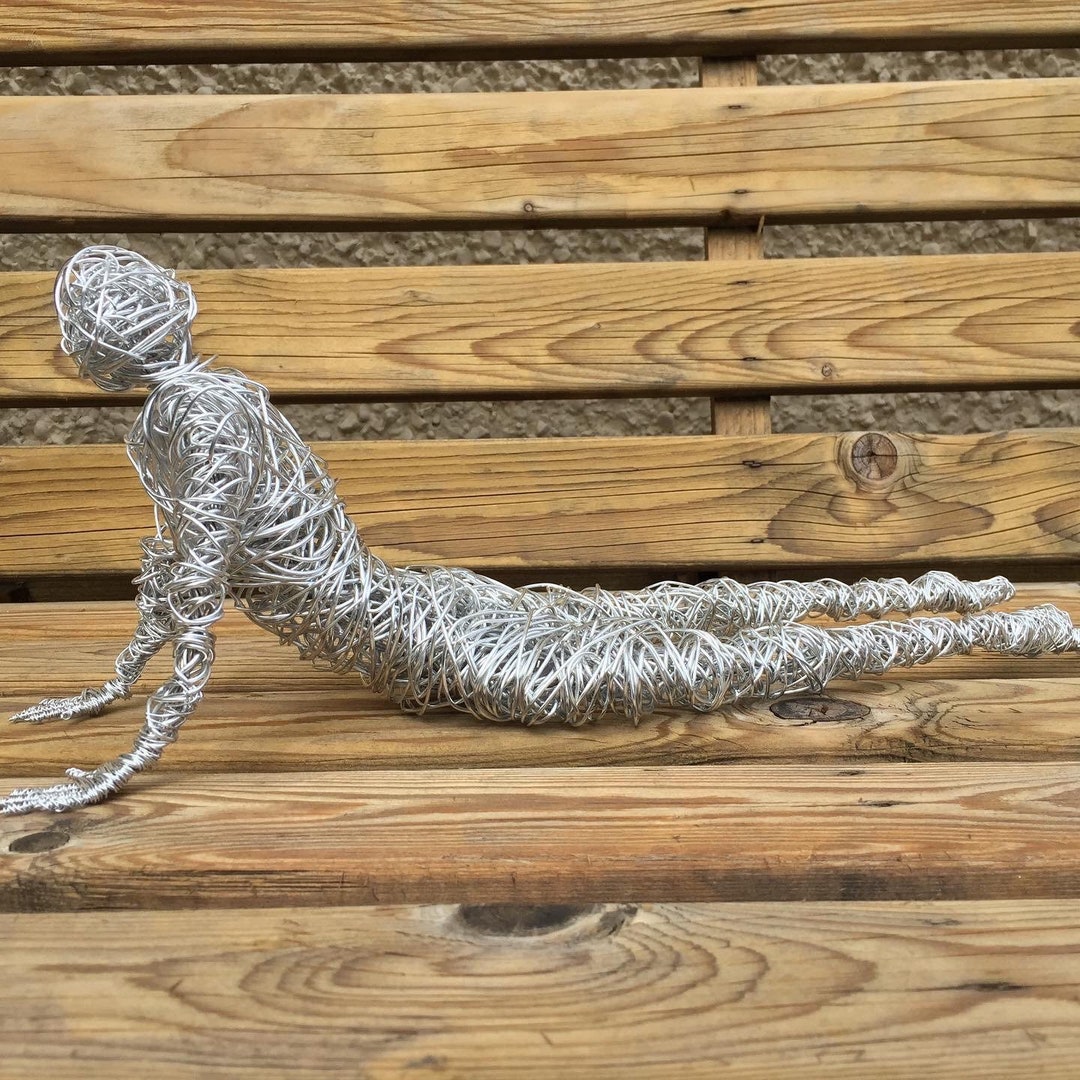 Yoga Sculpture, Wire Art, Wire Sculpture, Aluminium, Stainless Steel ...