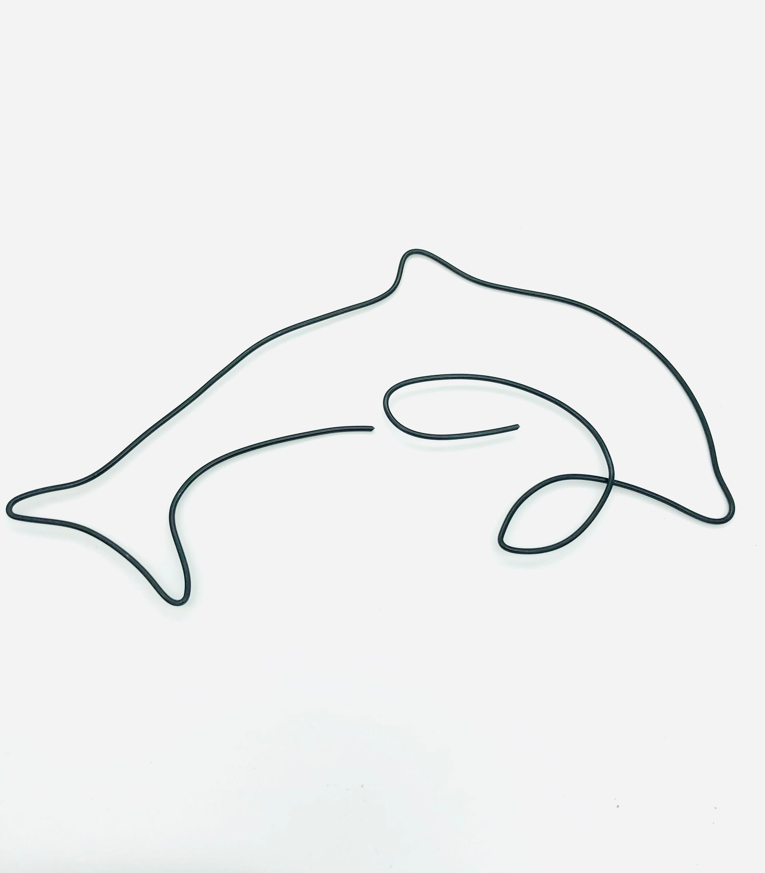 Wire Wall Art Dolphin, Dolphin Gift, Wire Art, Dolphin Art, Aluminium ...