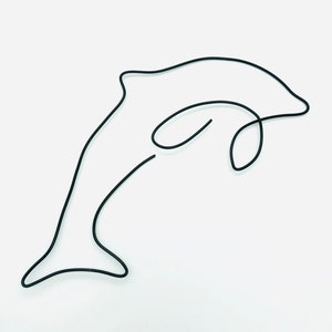 Wire Wall Art Dolphin, Dolphin Gift, Wire Art, Dolphin Art, Aluminium ...