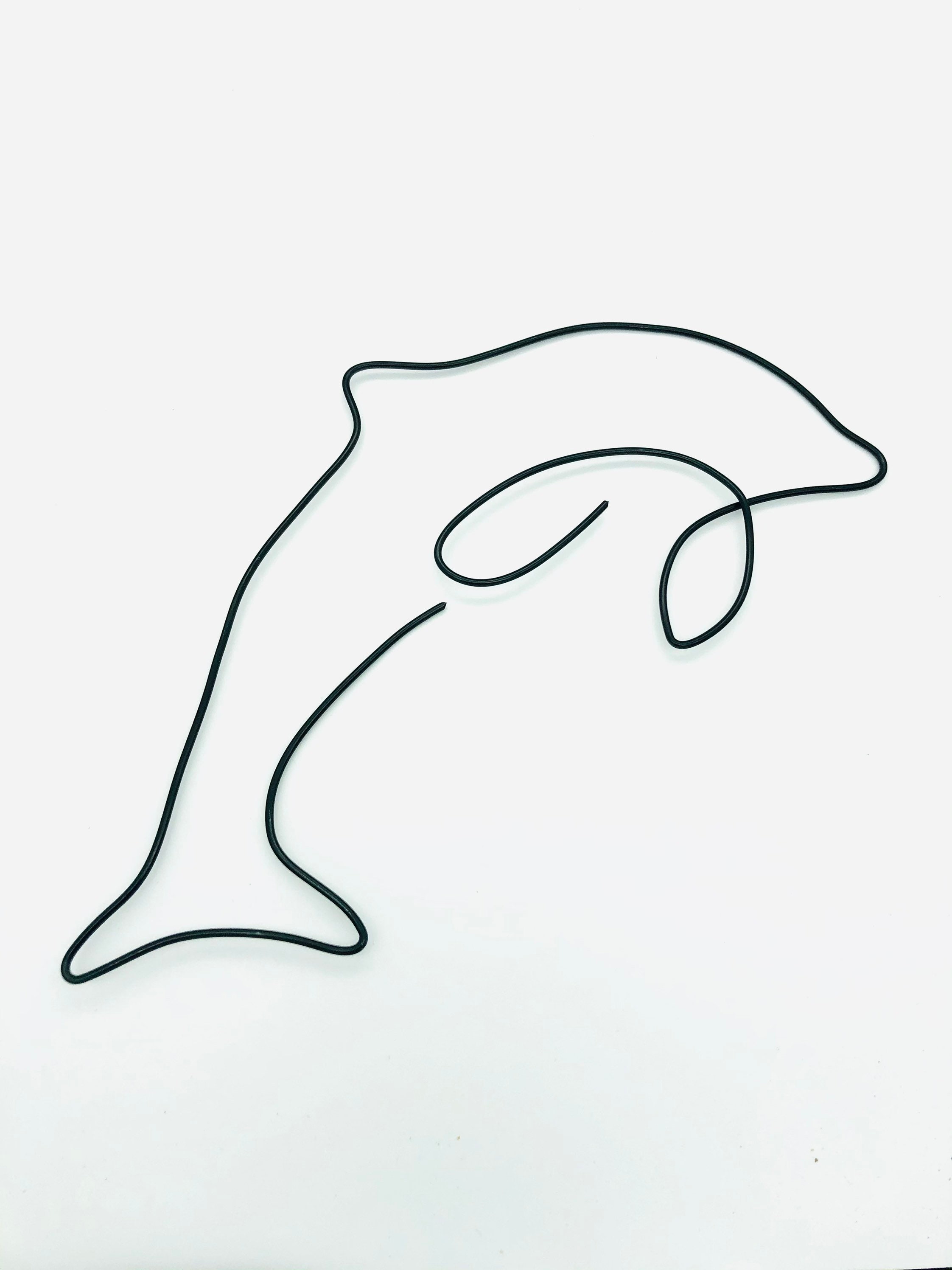 Wire Wall Art Dolphin, Dolphin Gift, Wire Art, Dolphin Art, Aluminium ...