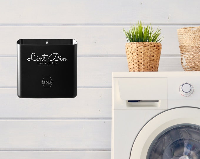 Magnetic Lint Bin for Laundry Room Decor Accessories, Laundry Room Sign ...