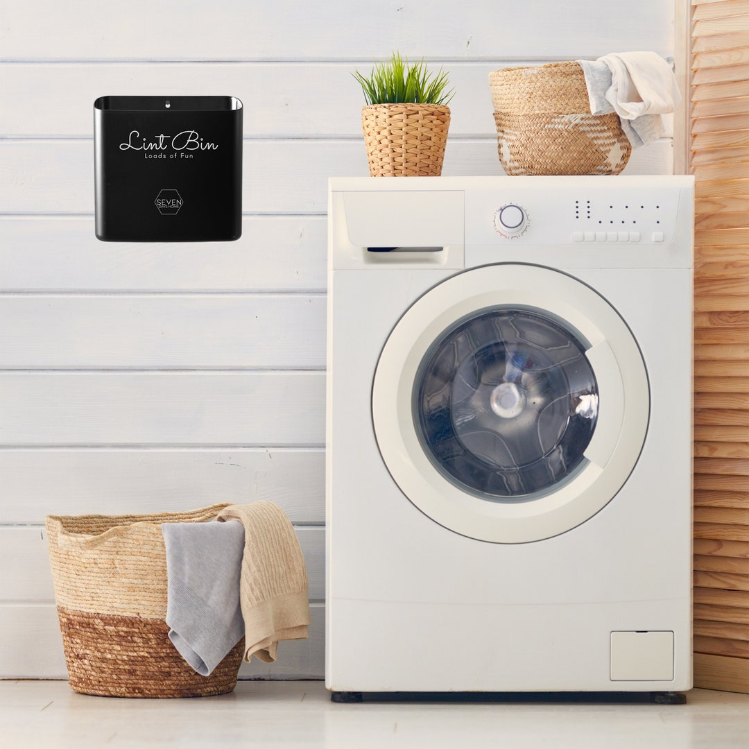 Magnetic Lint Bin for Laundry Room Decor Accessories, Laundry Room Sign ...
