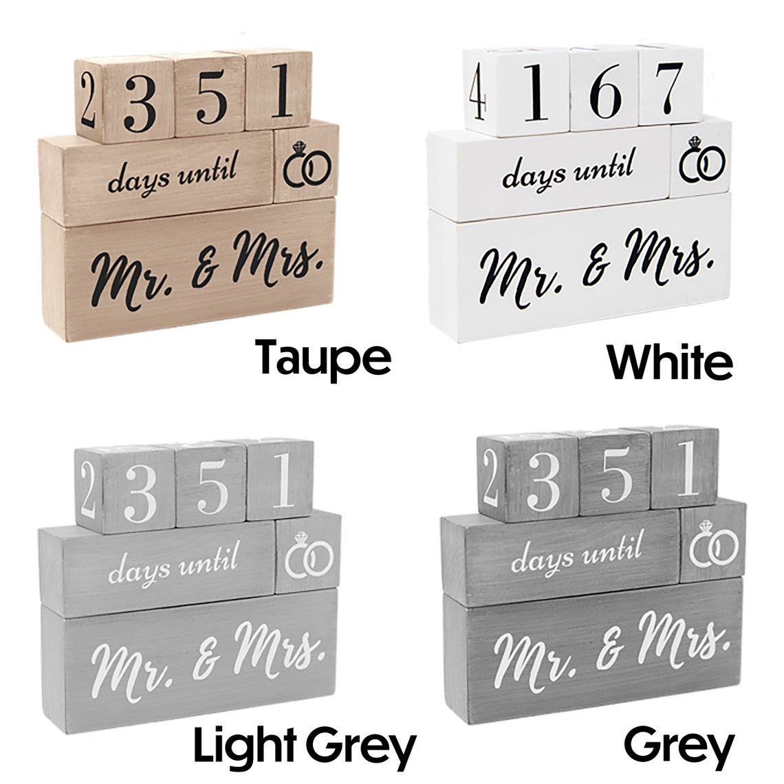 Engagement Gift Box: 3-in-1 Wedding Countdown Blocks Advent | Etsy