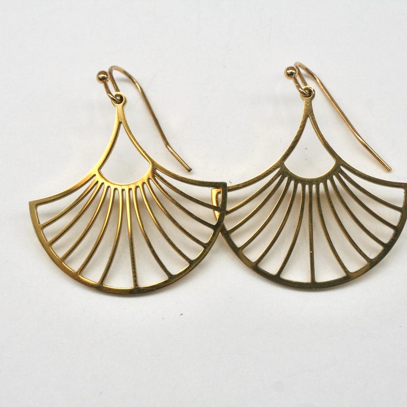 Fan Earrings - Etsy