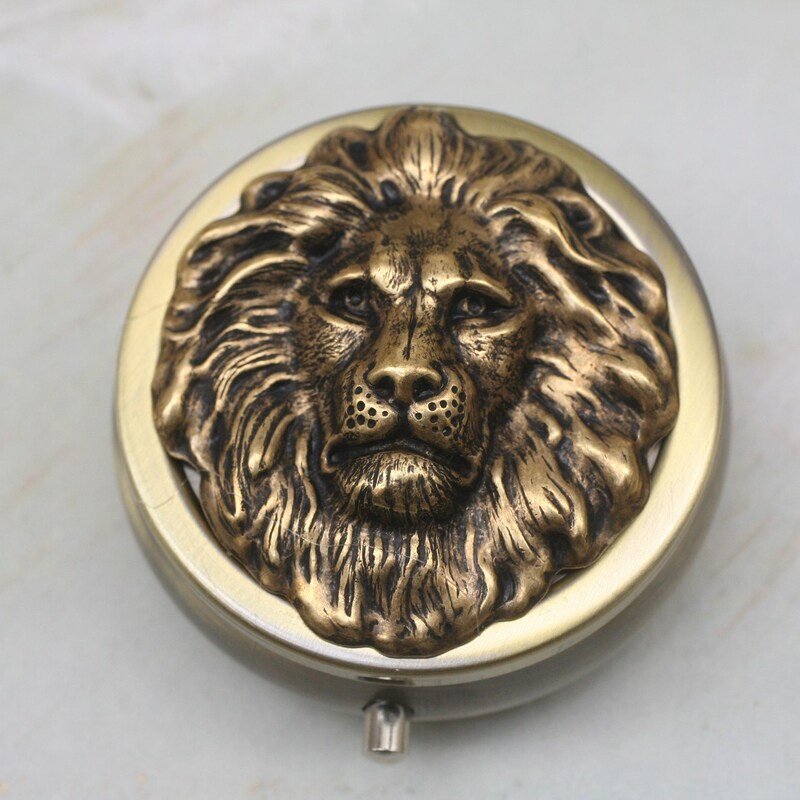 Brass Pill Box - Etsy