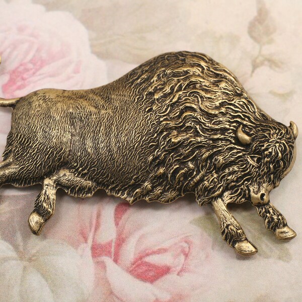 Bull Brooch - Etsy